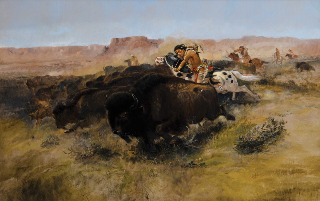 Buffalo Hunt Oil Painting Selected for Live Auction - Fine Art Connoisseur